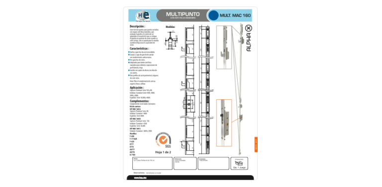 FICHA MULT MAC 160 | Herrajes Europeos